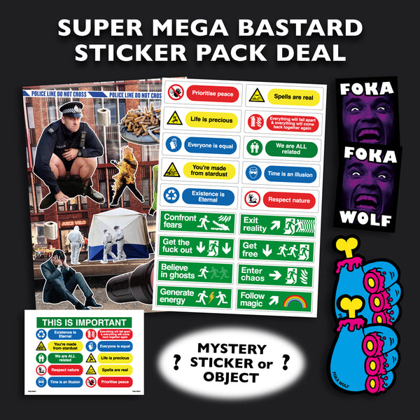 Super Mega Bastard Sticker Pack Deal – Fokawolf